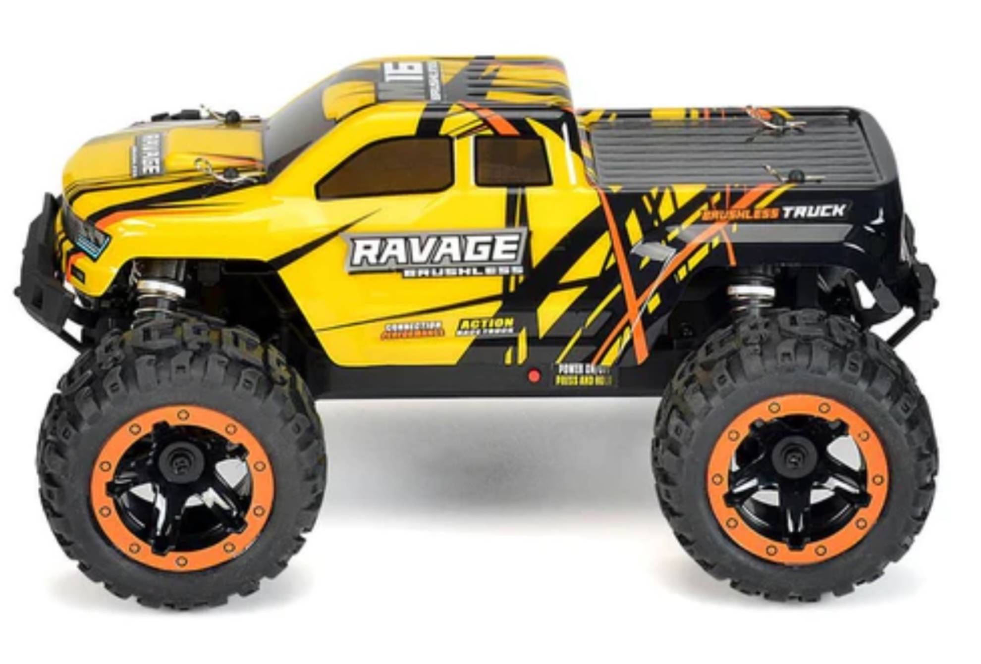 RCG Racing MT-One 1/16 Brushless Monster Truck - Yellow