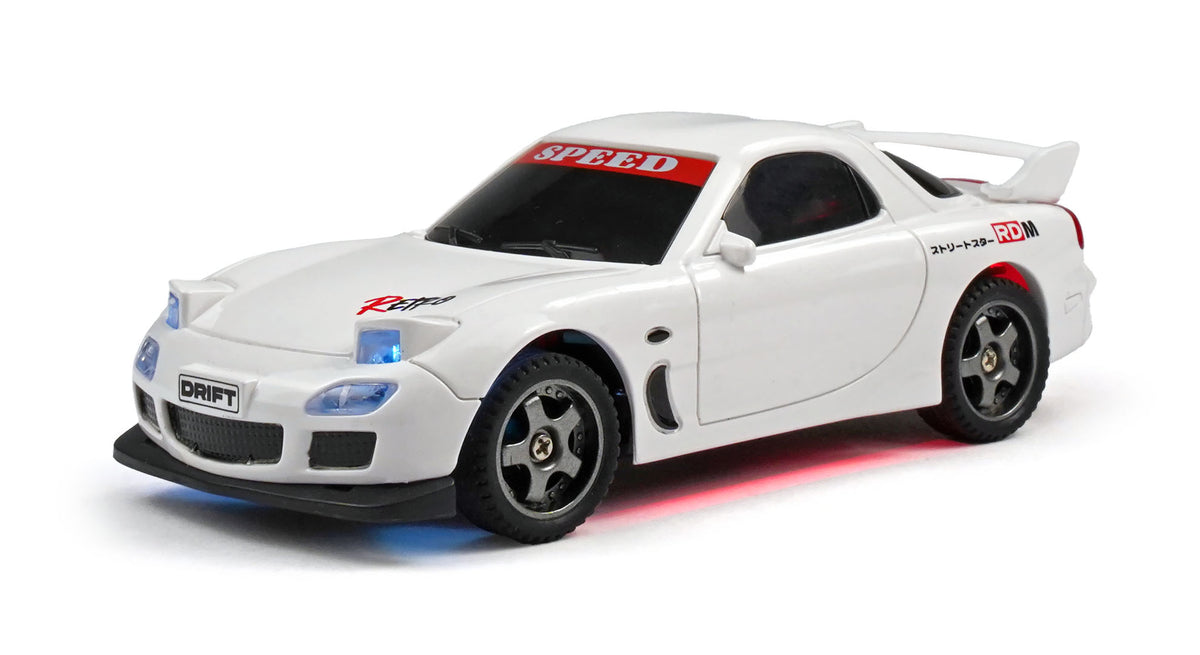 RCG Racing Micro DC 'Legends' 1/43 Drift Car - JDM R7 White