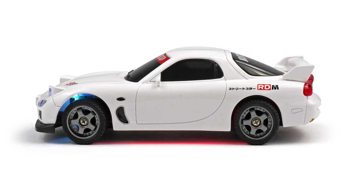 RCG Racing Micro DC 'Legends' 1/43 Drift Car - JDM R7 White