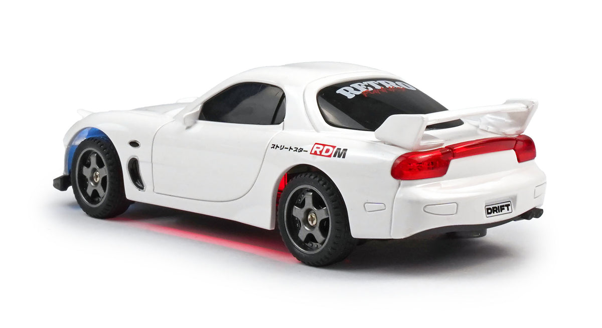 RCG Racing Micro DC 'Legends' 1/43 Drift Car - JDM R7 White