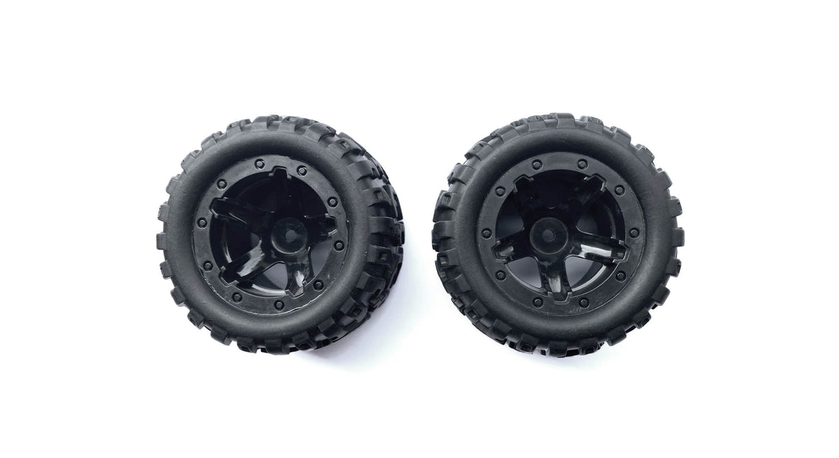 RCG Racing MT-One Wheel & Tyres Black (2pcs)