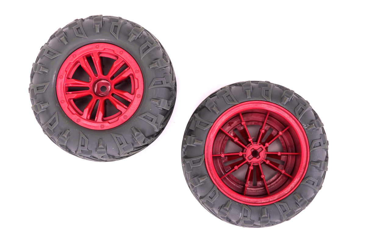 RCG Racing Wind Speed/Storm Rider Wheels & Tyres Red (4pcs)